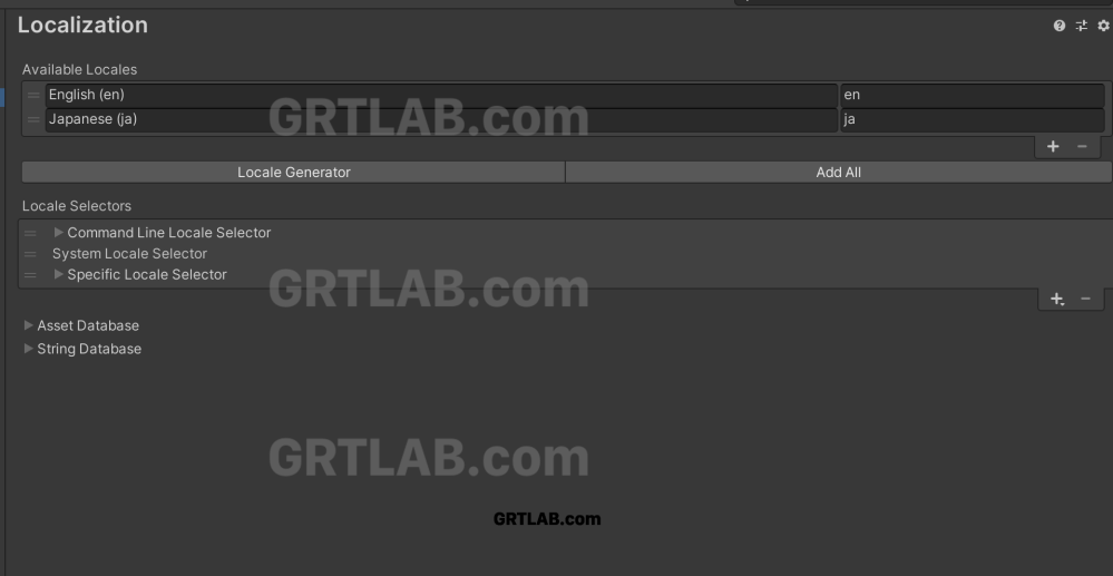 Unity Localizationで多言語対応 | GRTLAB.com