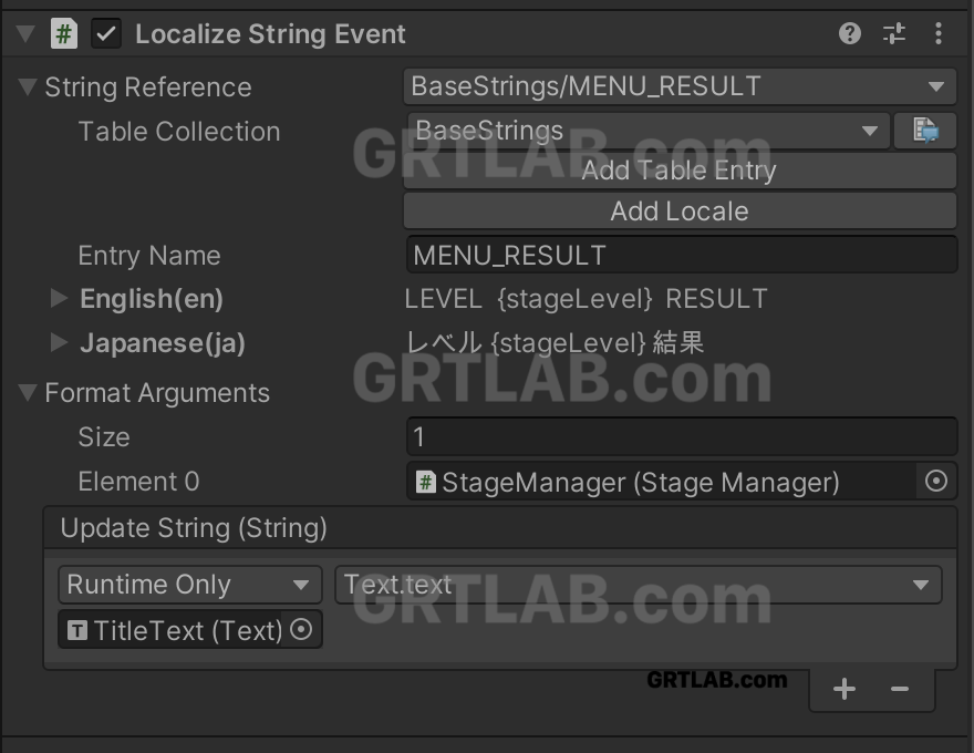 Unity Localizationで多言語対応 | GRTLAB.com