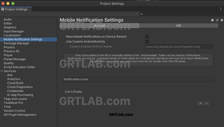 Unity Mobile Notification vol.2 Android編 | GRTLAB.com