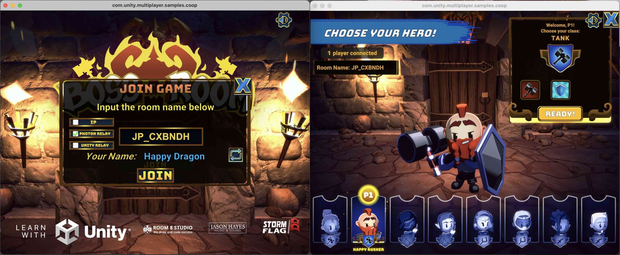 Unity : sample Boss Room x Photon realtime, Unity Relay を試してみる。 | GRTLAB.com
