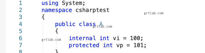 c#のアクセス修飾子 public protected internal private | GRTLAB.com