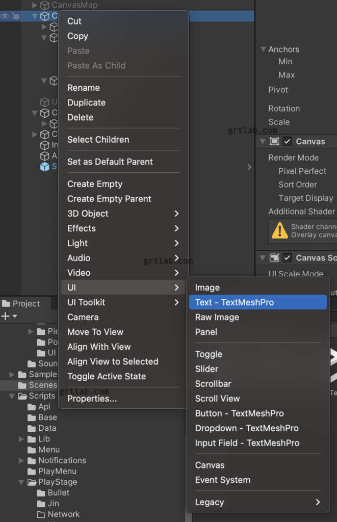 Unity – UI Text Mesh Pro ? Legacy Text ?違いは？ | GRTLAB.com