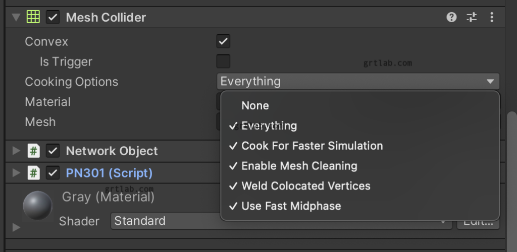 Unity Androidでcollider エラー This Mesh Collider is attached to GameObject at path ‘aaa(Clone ...