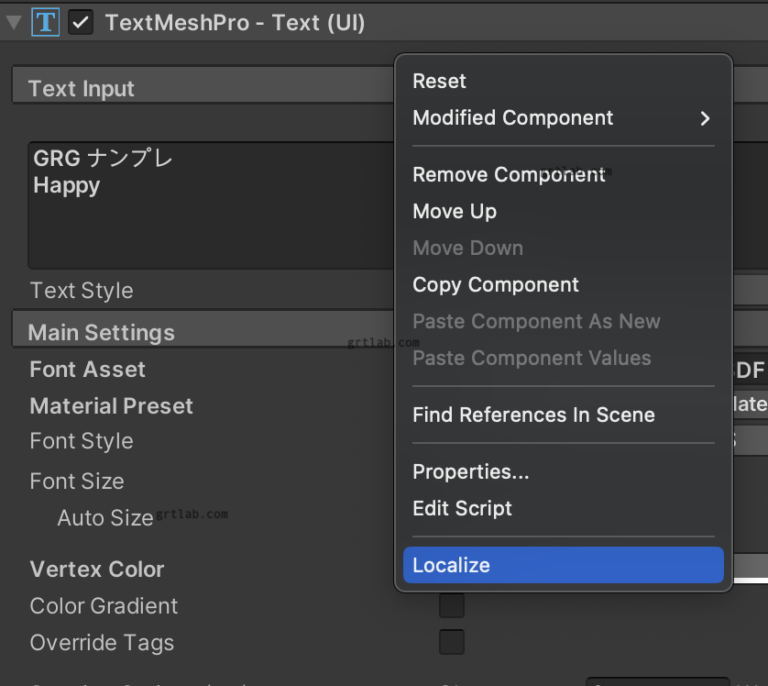 Unity Localization 2023 | GRTLAB.com