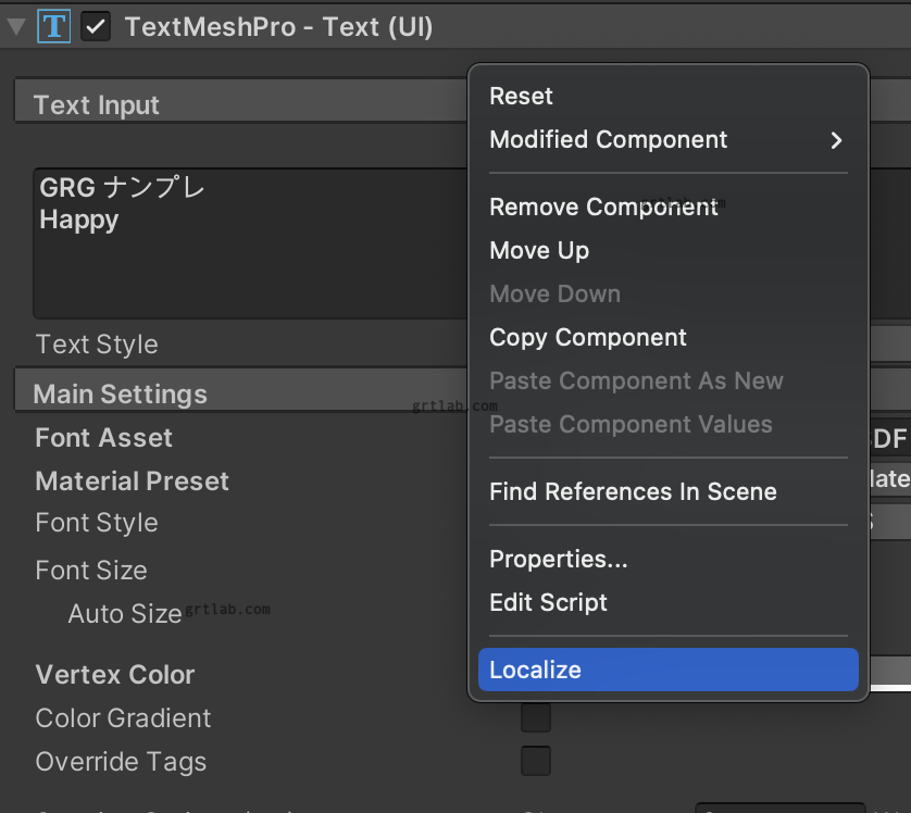 Unity Localization 2023 | GRTLAB.com