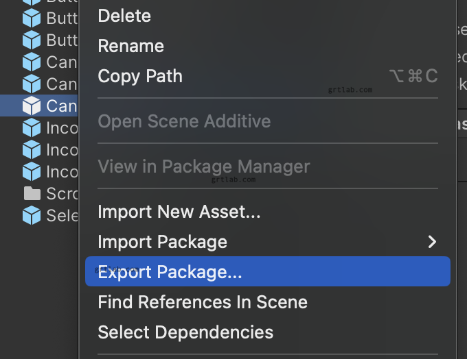 Unity : prefabをpackageして他のプロジェクトで利用してみる | GRTLAB.com