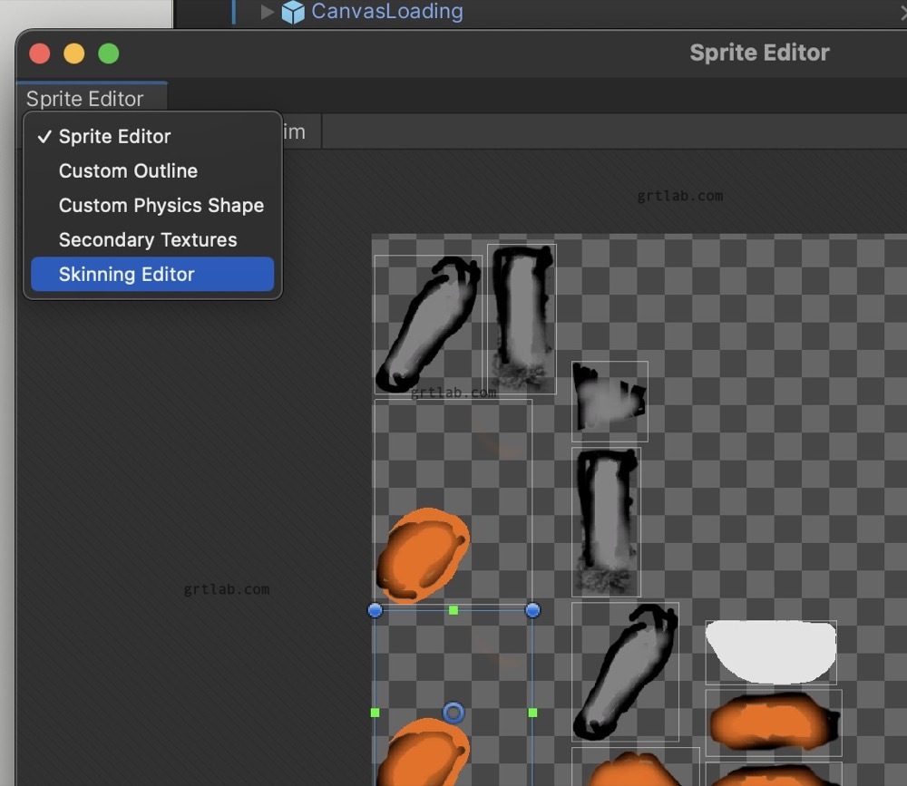 Unity 2Dアニメーション Sprite / Skinning Editorでメッシュ、Bone設定 | GRTLAB.com
