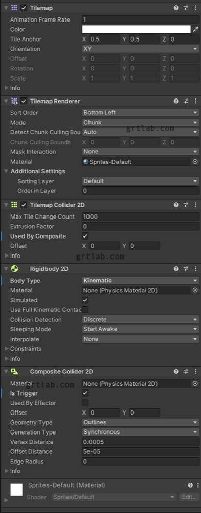 Unity TilemapのCollider タイルマップでマップ作成 | GRTLAB.com